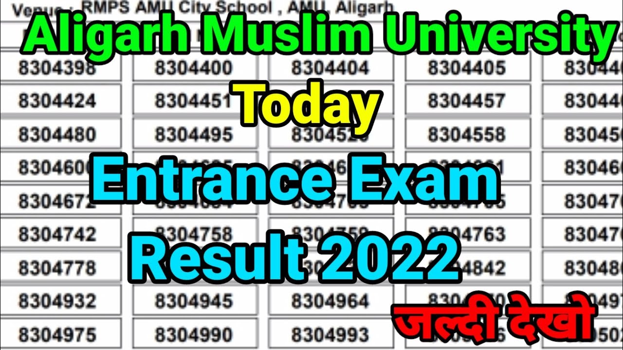 AMU list of selected candidates result 2022 | amu Counselling date 2022 ...