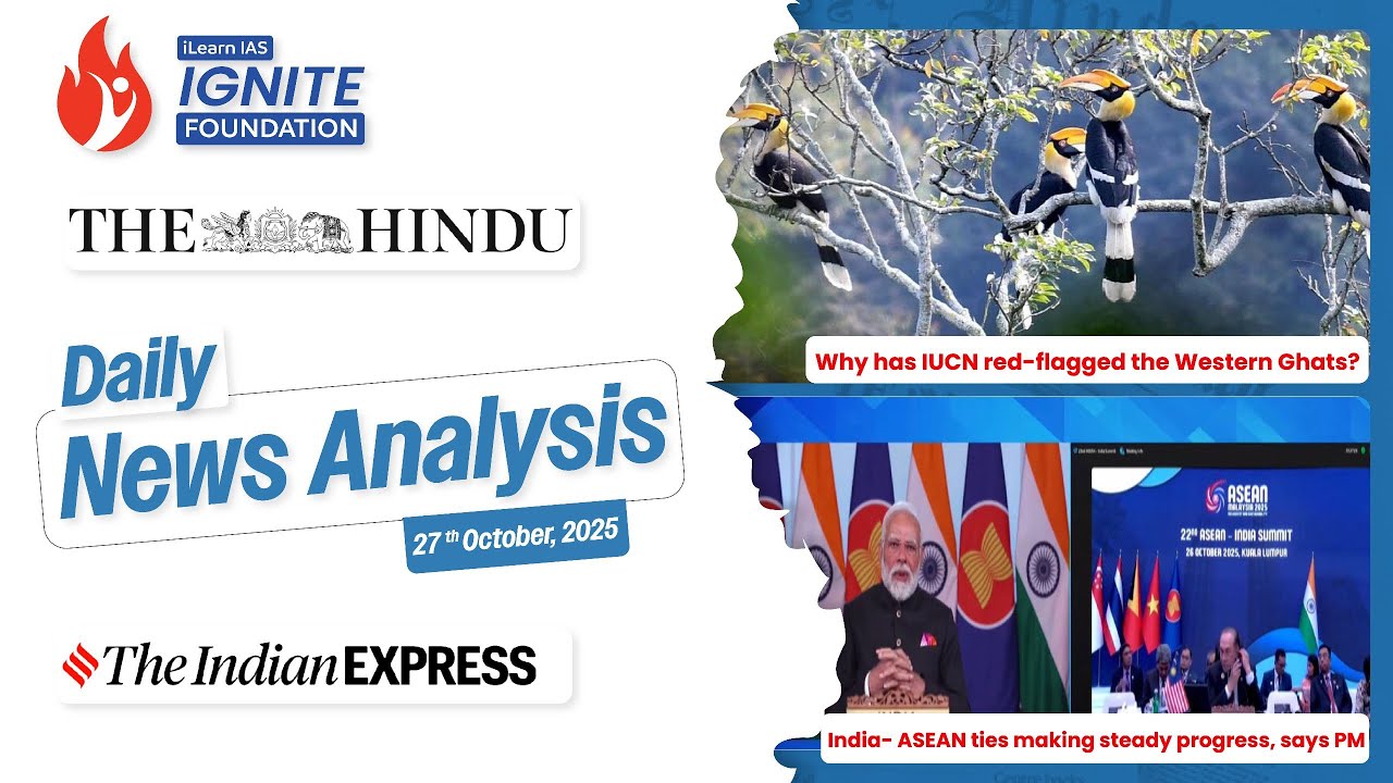 Daily Newspaper Analysis for UPSC | Oct 27, 2025 | The Hindu & Indian ...