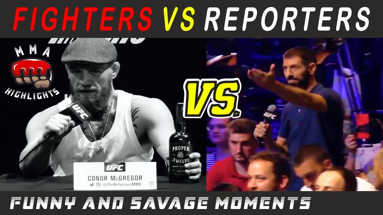 Fighters Vs Reporters on mic | Funny and Savage moments | MMA ...