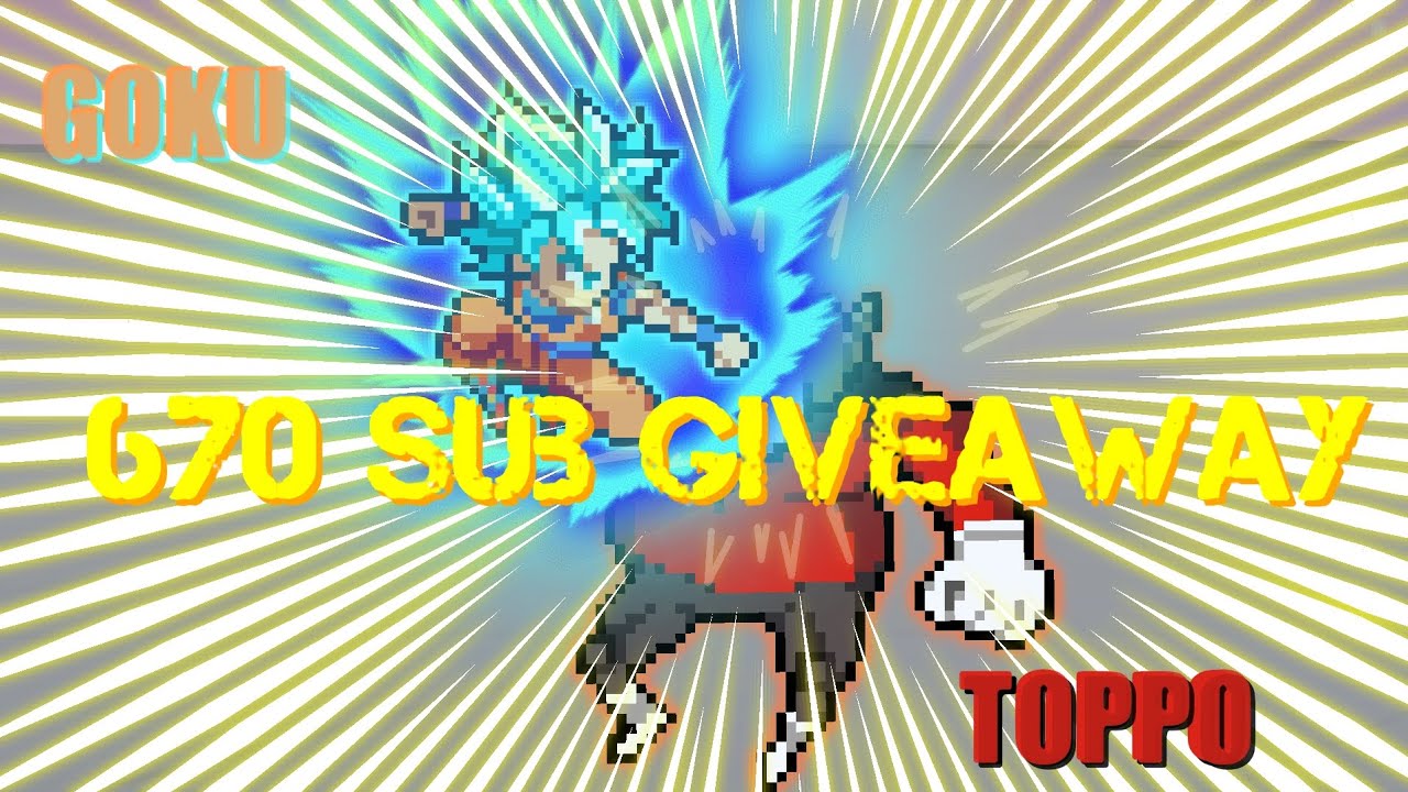 670 sub giveaway|| Goku vs toppo (sticknodes sprite pack) - YouTube
