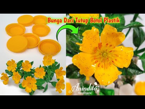 Cara Mudah Membuat Bunga Dari Tutup Botol Plastik/creative ideas from ...