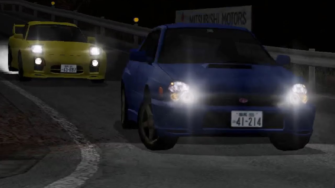 INITIAL D SPECIAL STAGE | Night Fight In Iroha (GDB VS FD3S) - YouTube