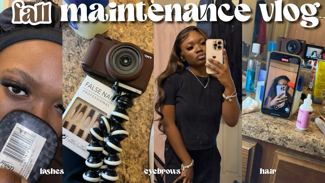 FALL MAINTENANCE VLOG | LASHES, EYEBROWS & HAIR - YouTube