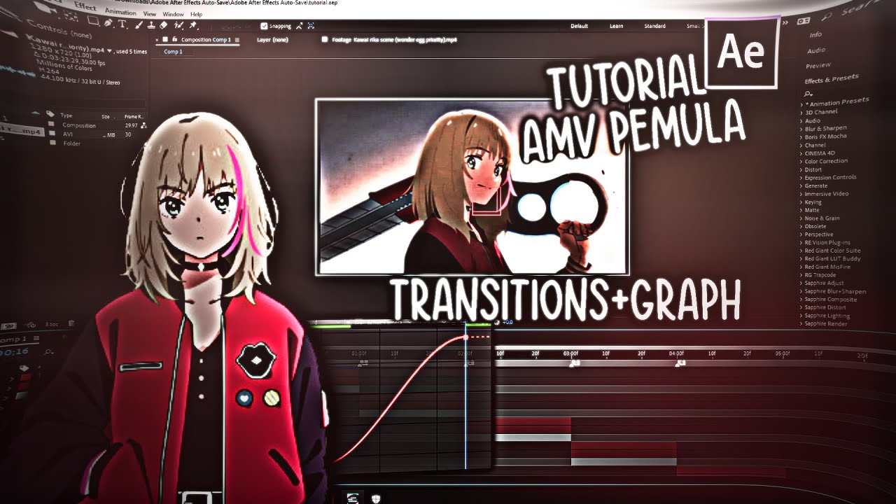 BEGINNERS AMV TUTORIAL(Smooth Transitions+Graph) - AFTER EFFECT - YouTube