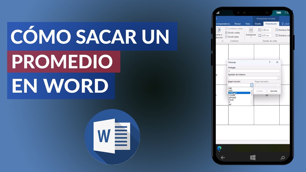 Cómo sacar un promedio en WORD - Funciones para calcular valores en ...