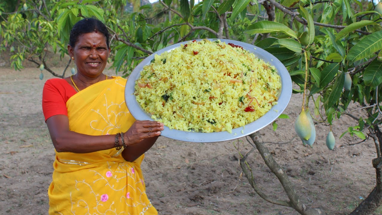 Mango rice recipe village style | raw mango rice | side dish | village ...