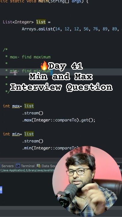 🔥41/100 Days Java Interview Questions Series| min and max method of Stream class . #code - YouTube