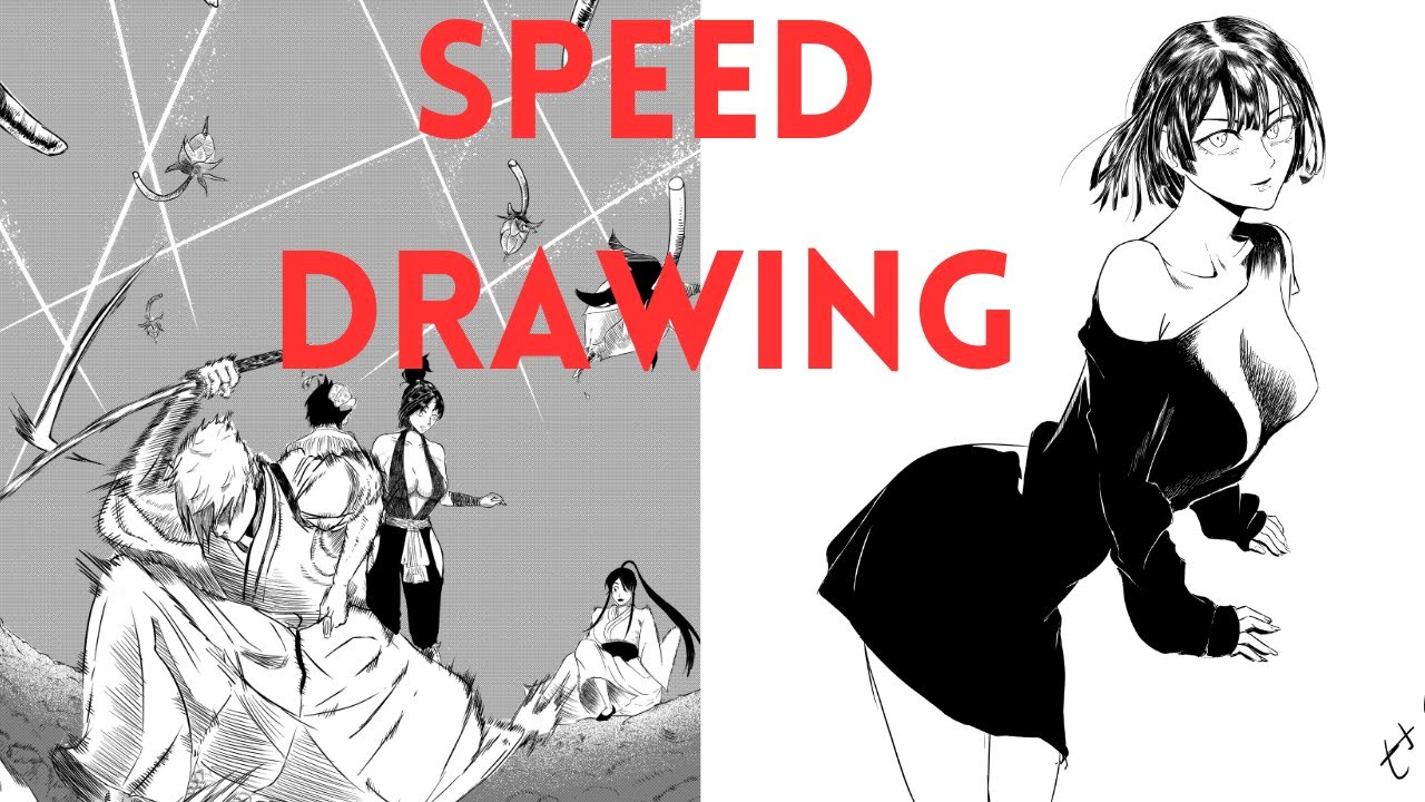 Manga Practice - Hell's Paradise and Fubuki - Speed drawing - YouTube
