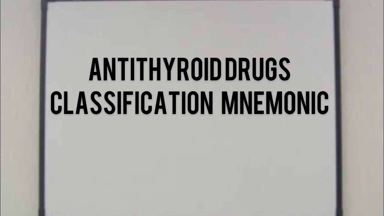 Antithyroid drugs classification mnemonic endocrine pharmacology - YouTube
