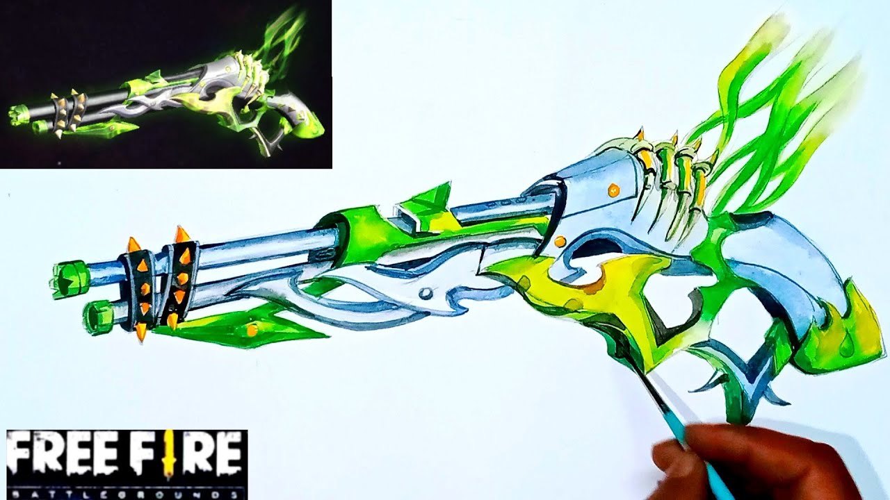 M1887 gun skin drawing/Hand of hope free fire drawing/free fire drawing ...