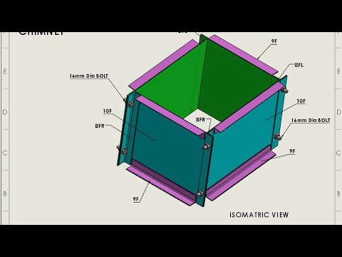 3D Drawing in solidworks Pile Foundation, frustum Box and chimney of ...