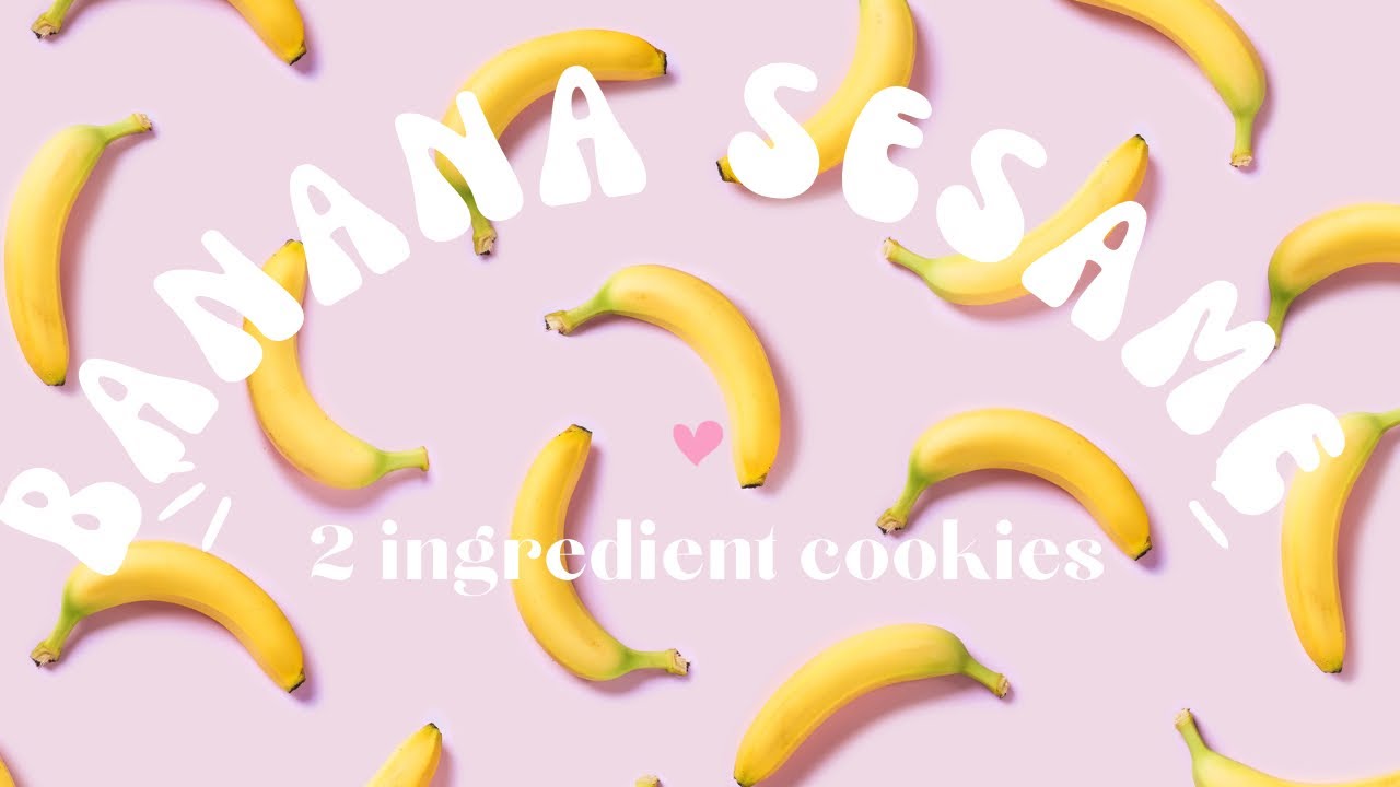 Banana & Sesame Cookies | 2 ingredients - YouTube
