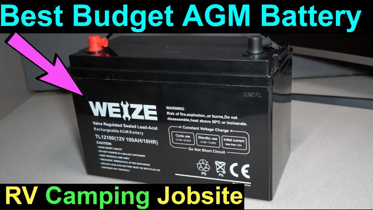 Best Budget Battery Jobsite RV Camping WEIZE 12V 100Ah Group Size 31 ...