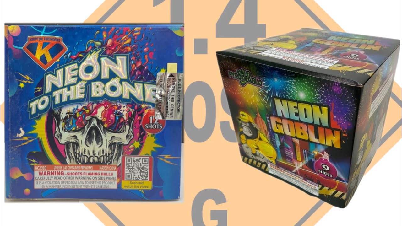 2x 200g cakes: Neon To The Bone 12s - Kripton | Neon Goblin 9s - Pyro ...