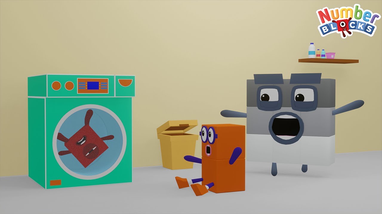 [3D Animation story] Oh No! Numberblocks 1 is Stuck in The Washing ...