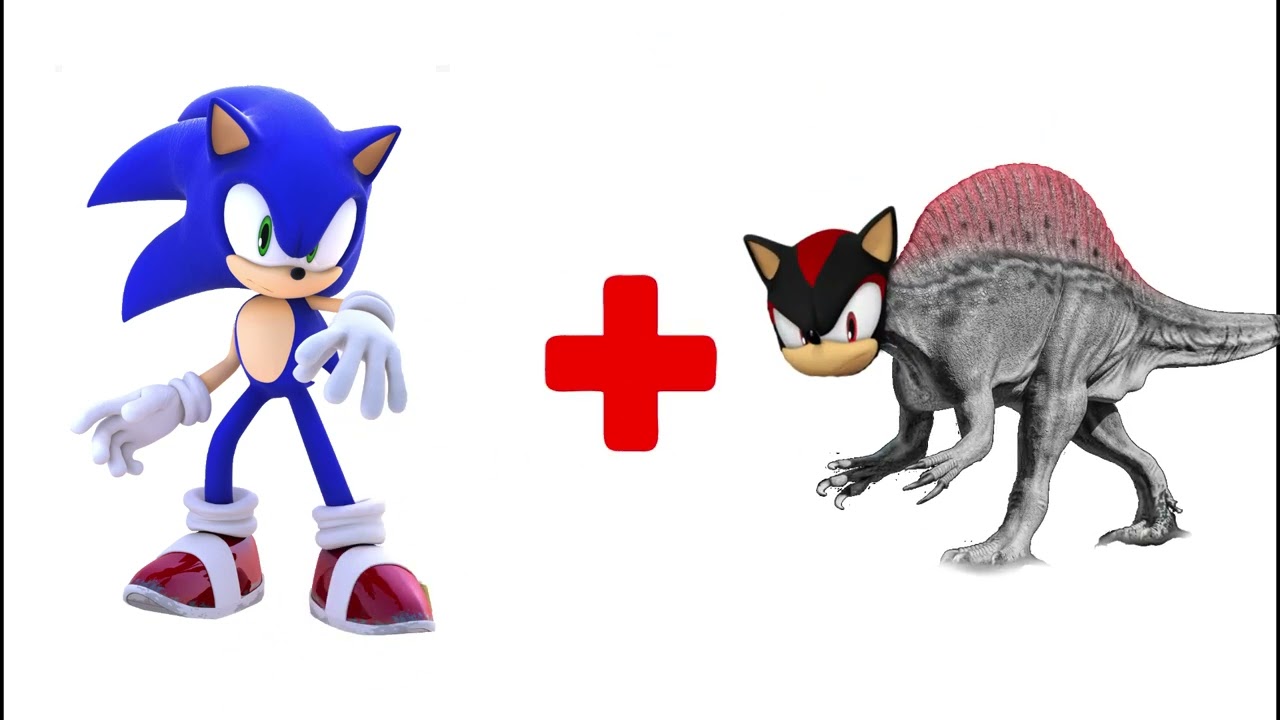 sonic + Shadow The Hedgehog dinosaur = ??? | sonic ANIMATION - YouTube