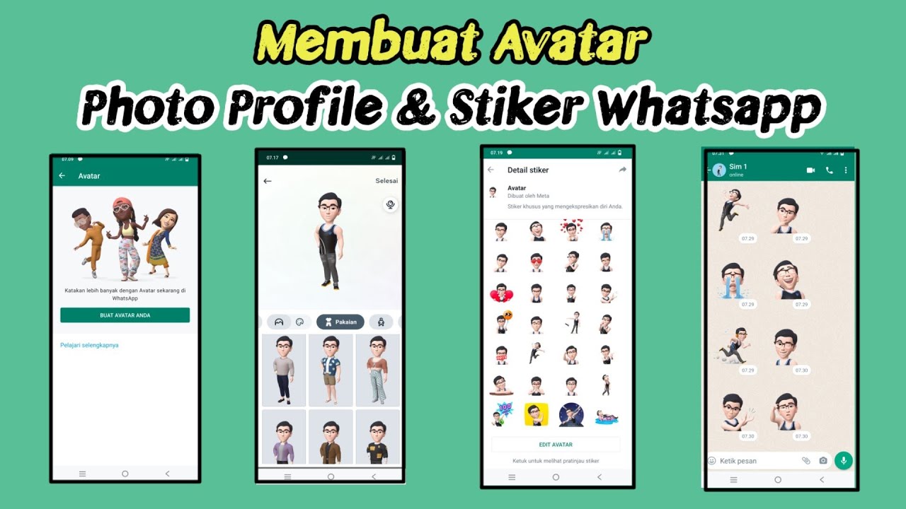 Membuat Avatar Photo Profile & Stiker Whatsapp Pakai Foto Sendiri - YouTube