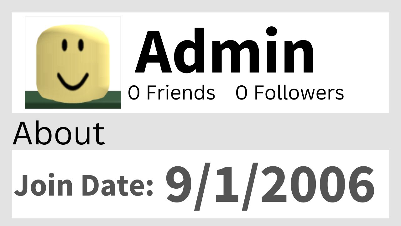THE FIRST ACCOUNT TO JOIN ROBLOX EVERY YEAR... - YouTube