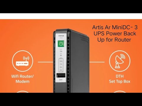 Artis Ar MiniDC -3 UPS Power Back Up for Router. - YouTube