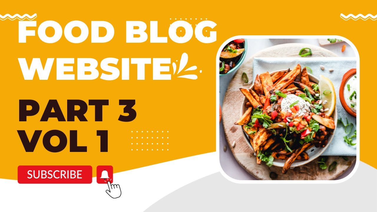 FOOD BLOGGING WEBSITE Vol 1 - Part 3 | Create menu in WordPress |Set ...