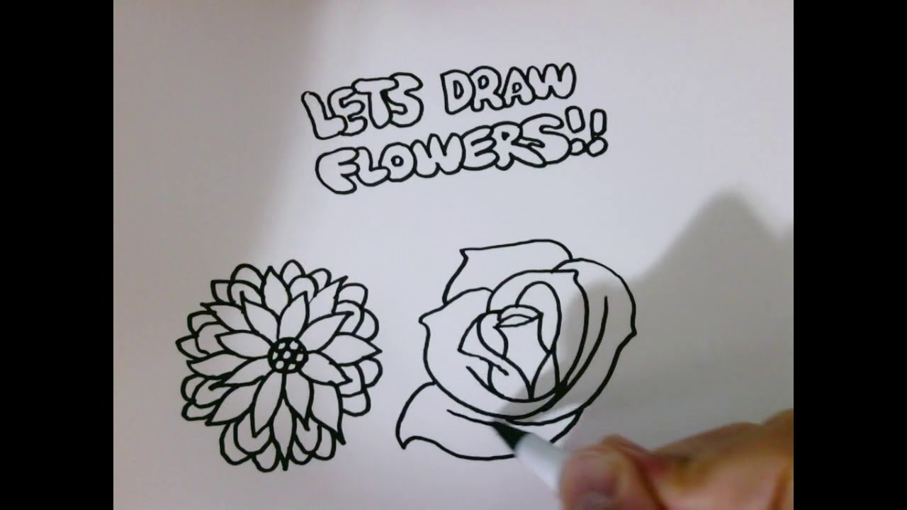 Lets draw flowers for may day - YouTube