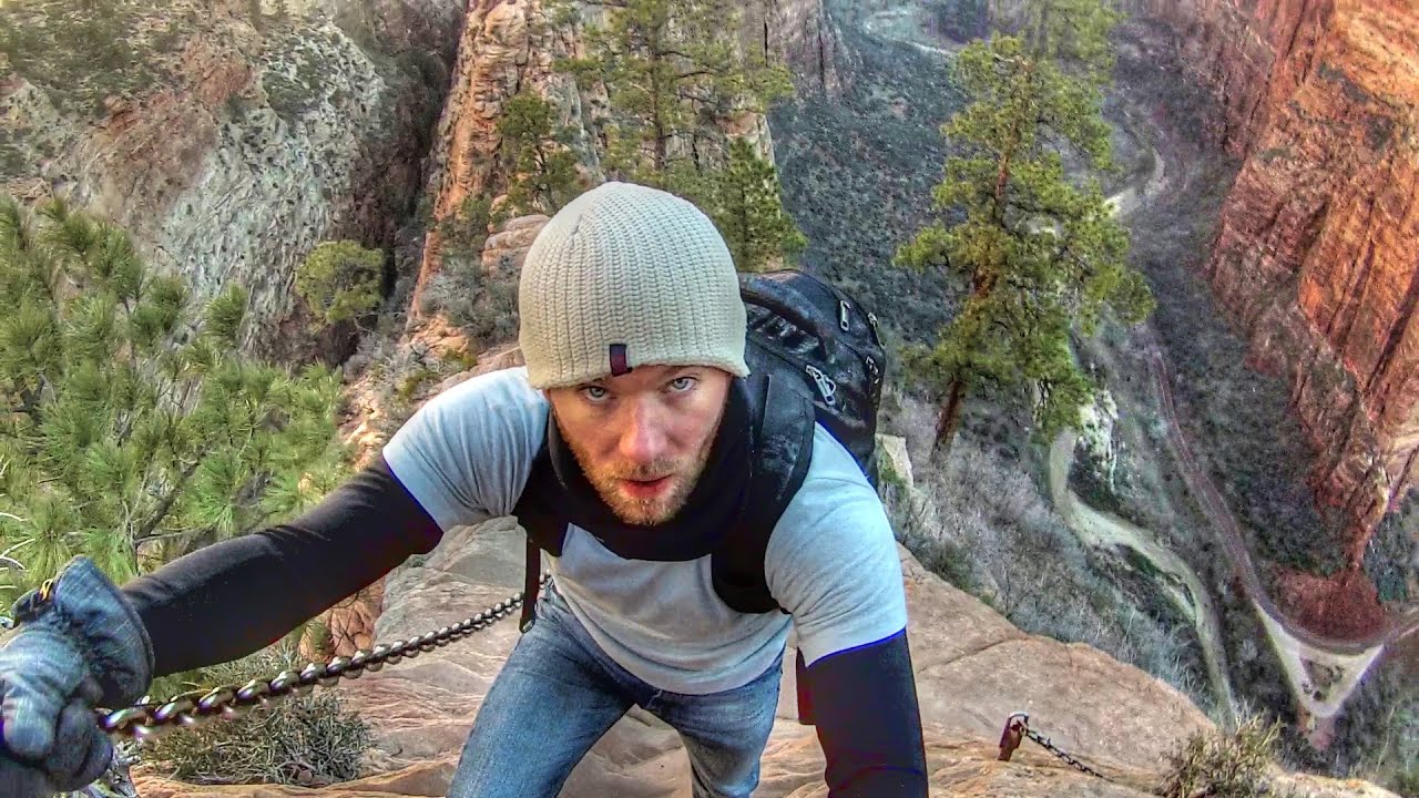 Hiking Angels Landing in Winter (Gopro) - YouTube