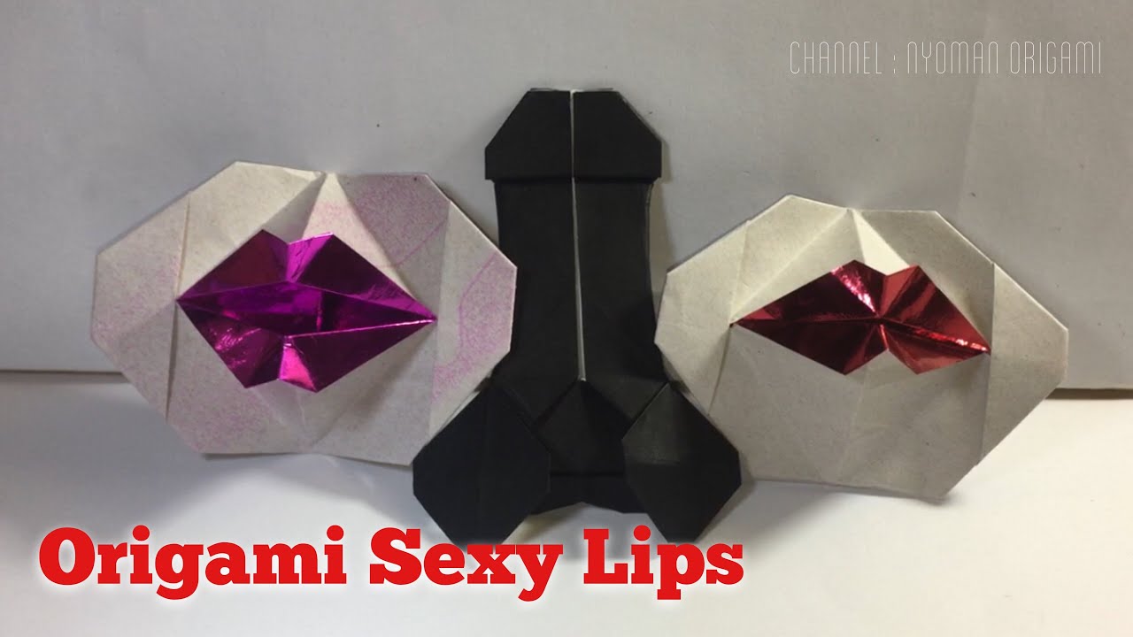 Origami Sexy Lips - origami Kissing lips - Origami Mulut - YouTube