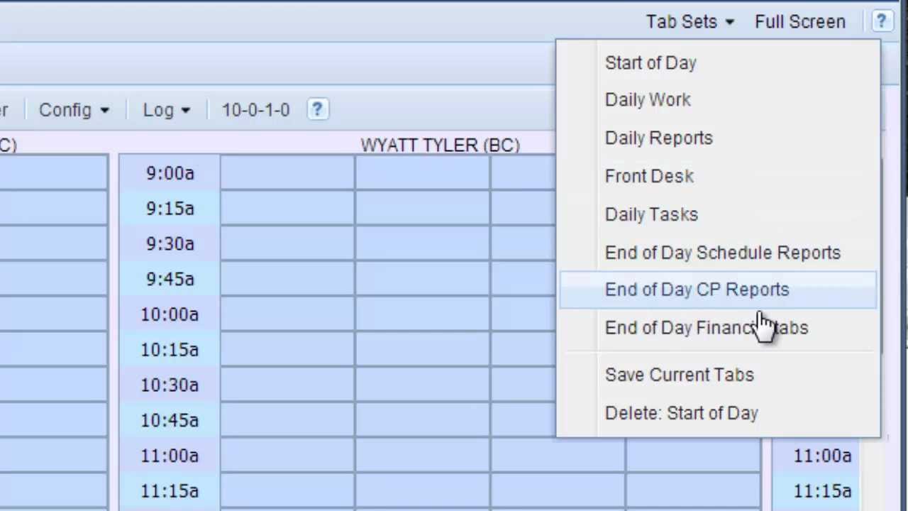 Medical Billing and Practice Management Software | Creating Tab Sets in ...