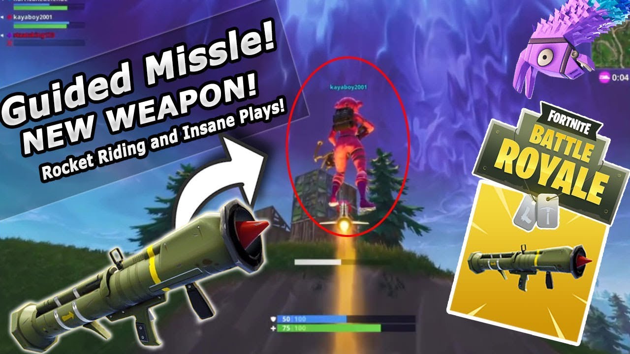 Fortnite Battle Royale: Epic Guided Missile Play + Rocket Riding - YouTube