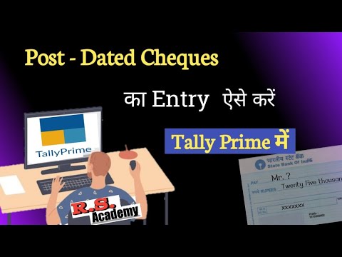 Tally prime post dated cheque entry management| tally prime future dated voucher - YouTube