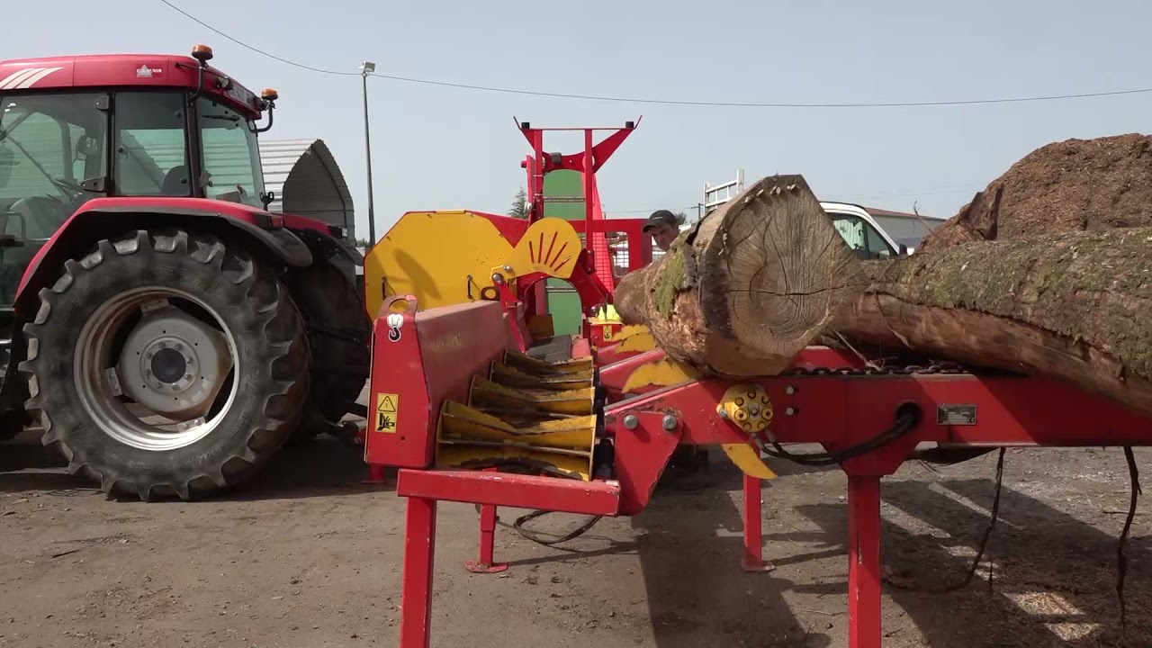 RABAUD : Combiné scieur/fendeur XYLOG 410 - YouTube