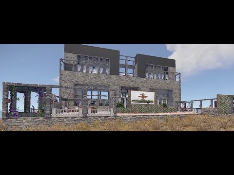 Rust PVE RP Modern Mansion with Courtyard Base - YouTube