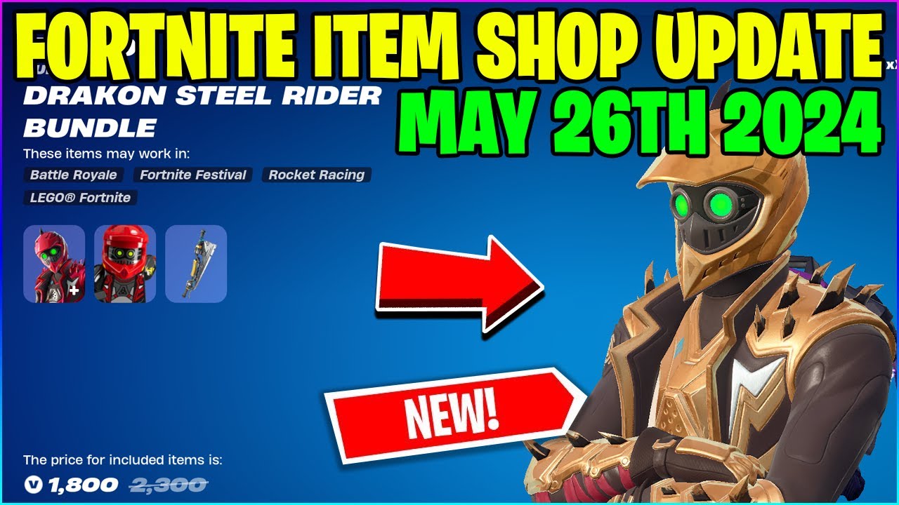 *NEW* DRAKON STEEL RIDER BUNDLE! Fortnite Item Shop [May 26th, 2024 ...