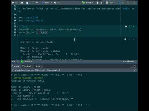 F-tests in R Walk Through - YouTube