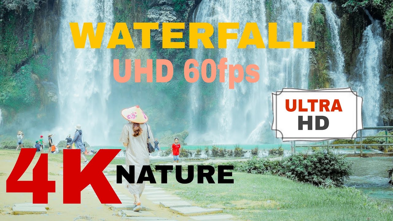 4k waterfall | Beautiful waterfall 4k video | relaxing music. most ...
