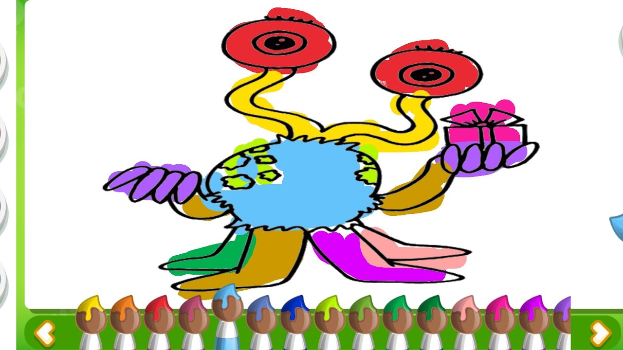menggambar Dan Mewarnai Monster kepiting - YouTube