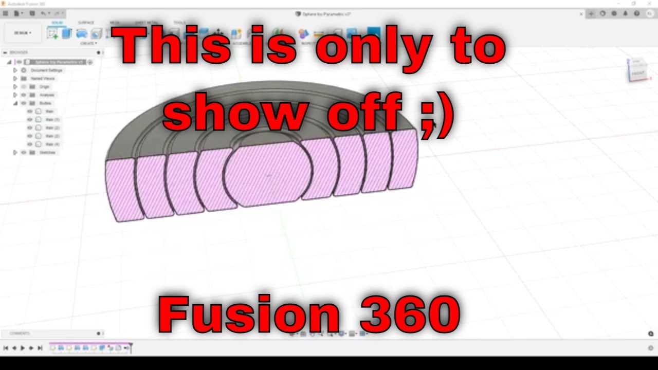 Fusion 360 - The possibility to make a parametric Sphere Toy - YouTube