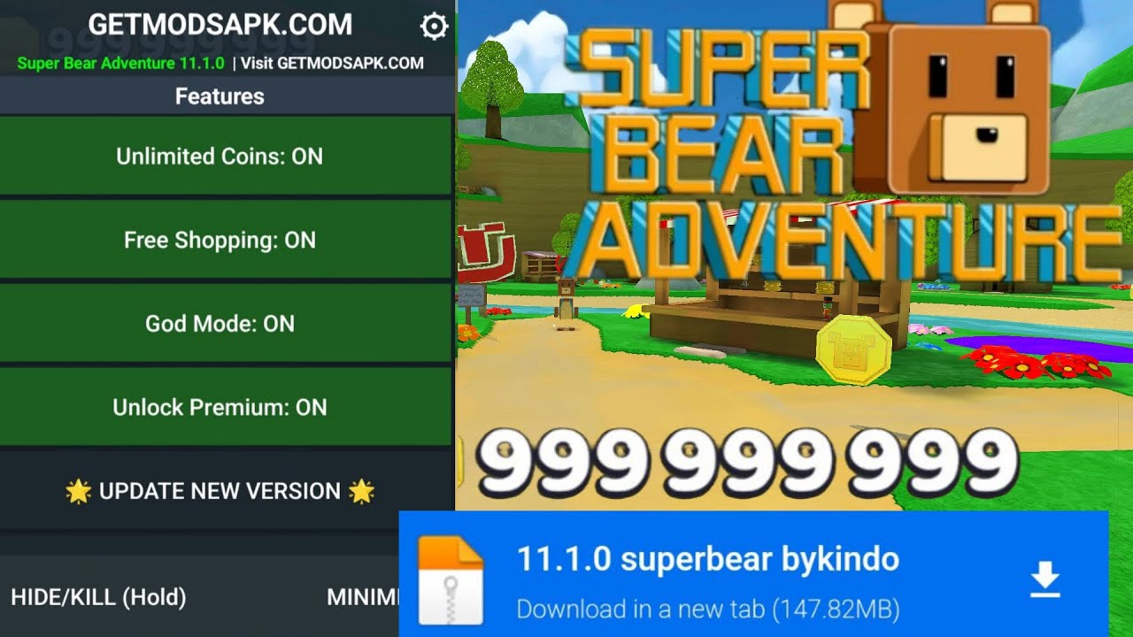 Super bear adventure Mod Menu kindo update [Media Fire] link 2024 - YouTube