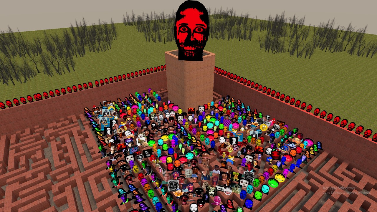 GARRY’S MOD BIGGEST NEXTBOT MAZE! Obunga, Selene Delgado & Angry Munci ...