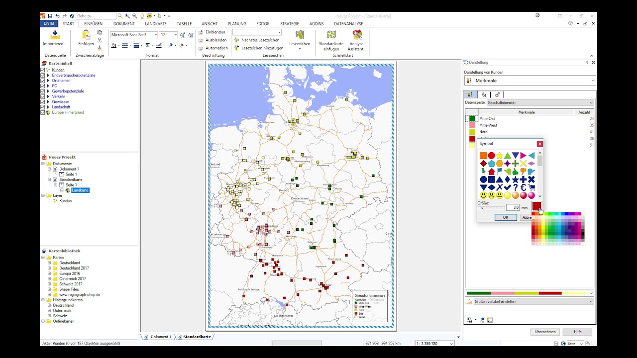 Import und Visualisierung von Kundendaten in RegioGraph - YouTube