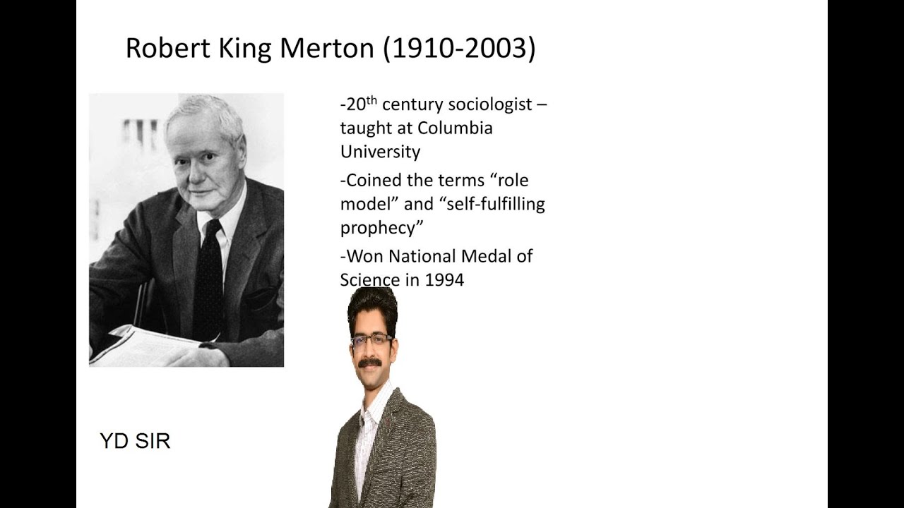 Sociology western thinker RK MERTON - YouTube