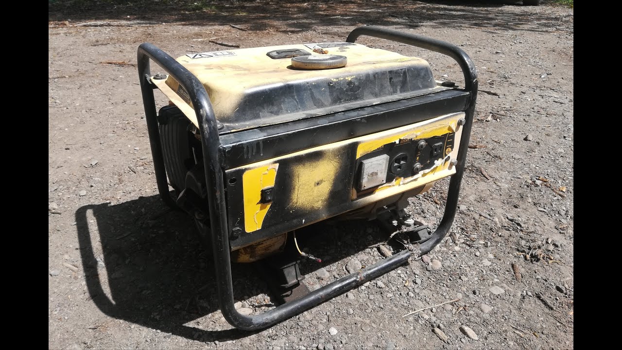 Old Champion 1200 1500 watt 2 4HP generator - YouTube