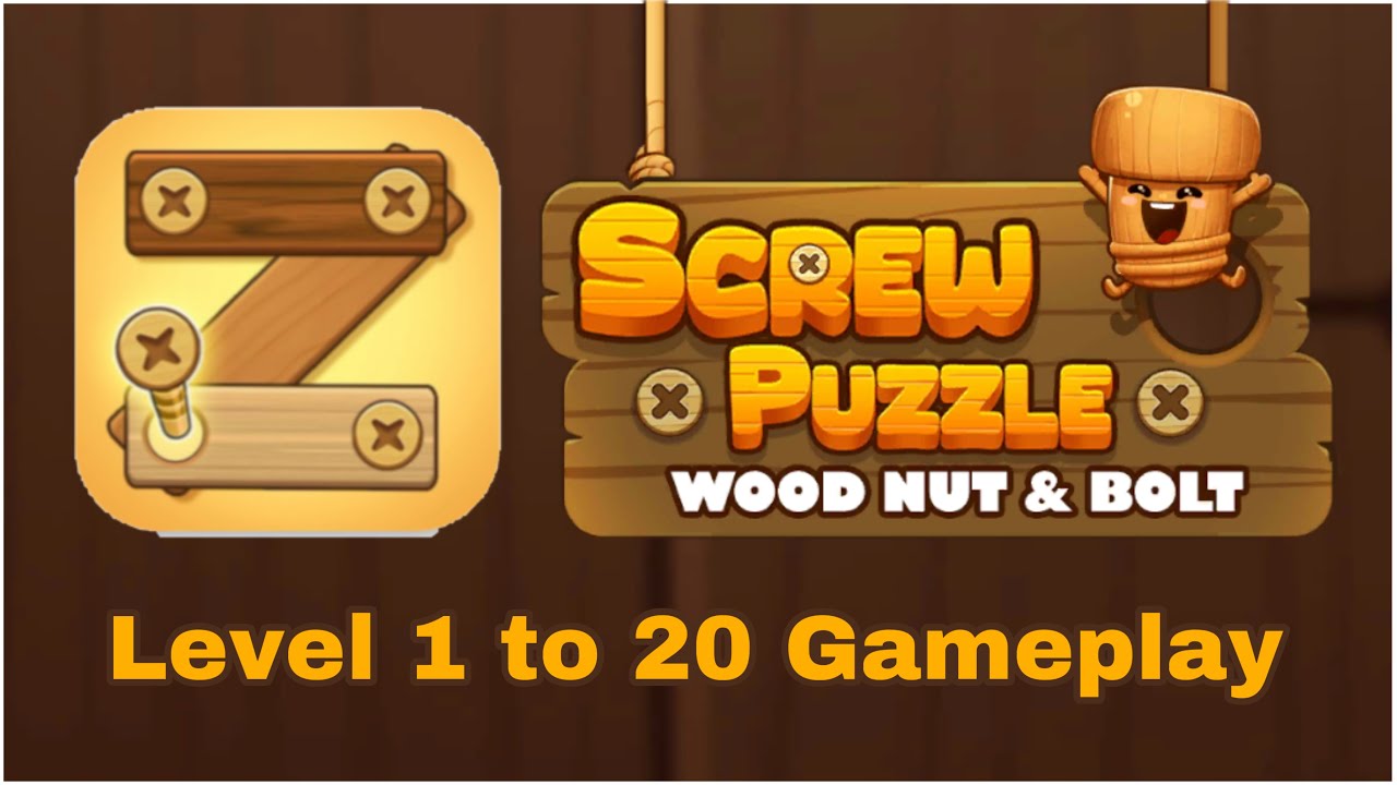 Screw Puzzle: Wood Nut & Bolt Level 1 to 20 Gameplay - YouTube