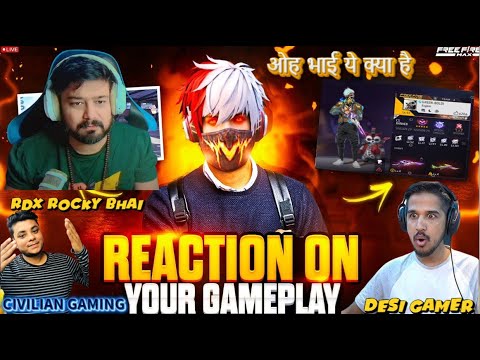 DESI GAMERS AMIT BHAI AND RDX ROCKY BHAI REACTION ON GAME PLAY VIDEO @DesiArmyy @ROCKYRDX #ff ...