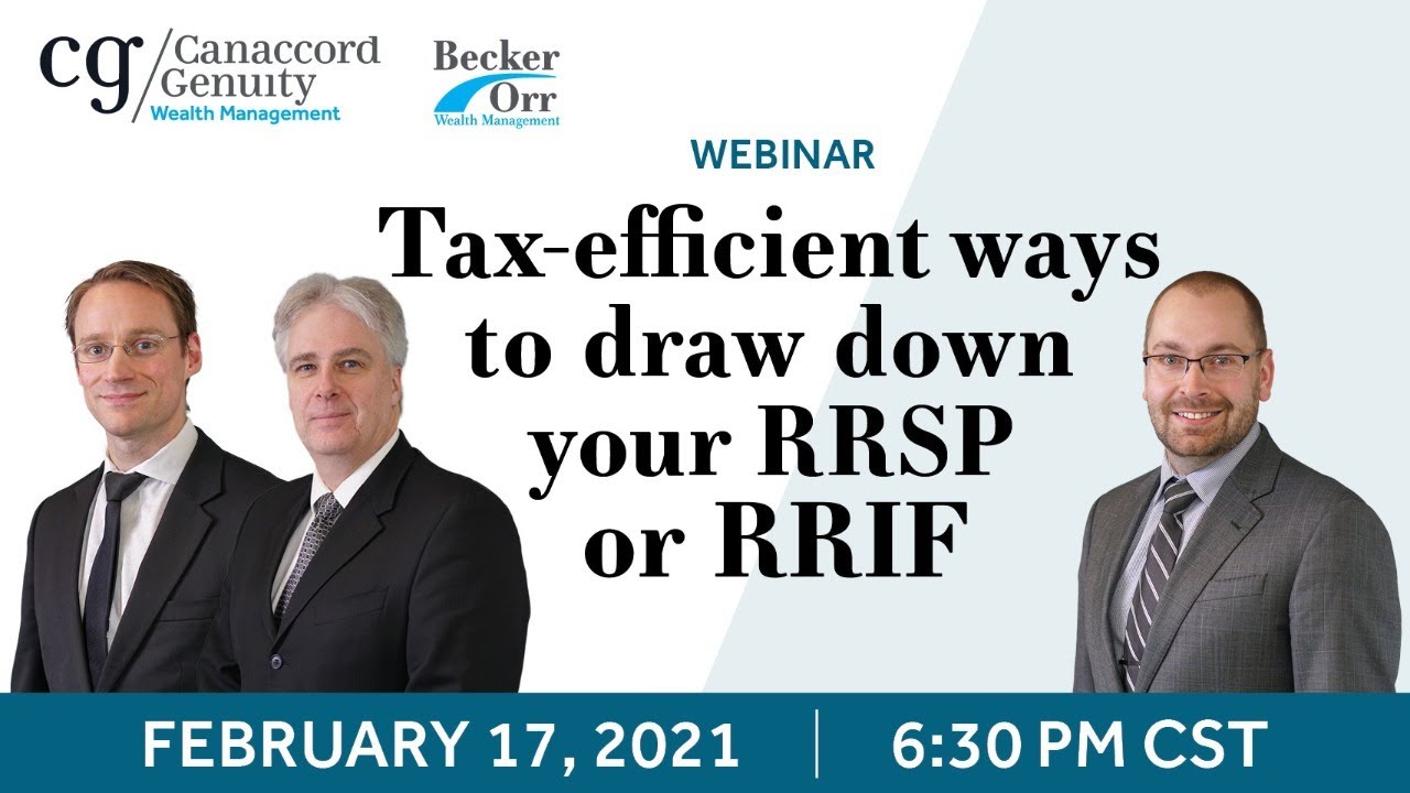 Tax Efficient Ways to Draw Down Your RRSP or RRIF - YouTube