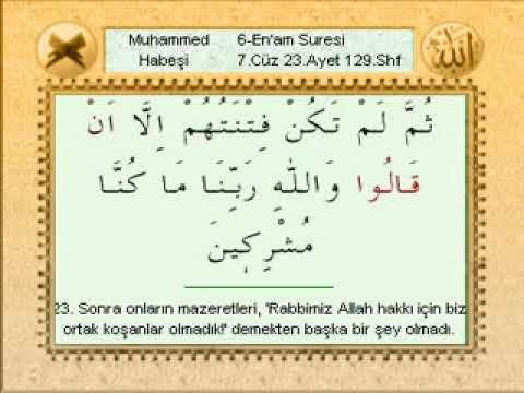 Kuran-ı Kerim Hatim - 6.Sure (114 Sure 114 Hafız)