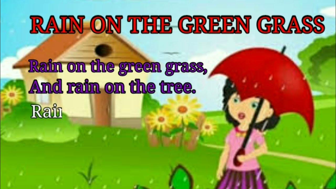 rain on the green grass |rain rain|Poem english|rain on the tree|हरी ...