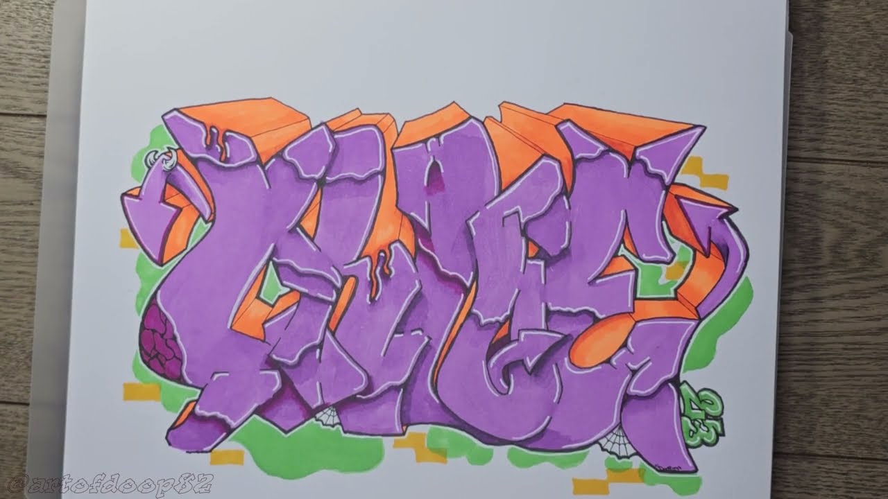 Graffiti Evolution: From Sketch to Color Masterpiece. - YouTube