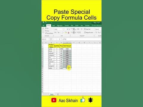 Use Paste Special in Excel - YouTube