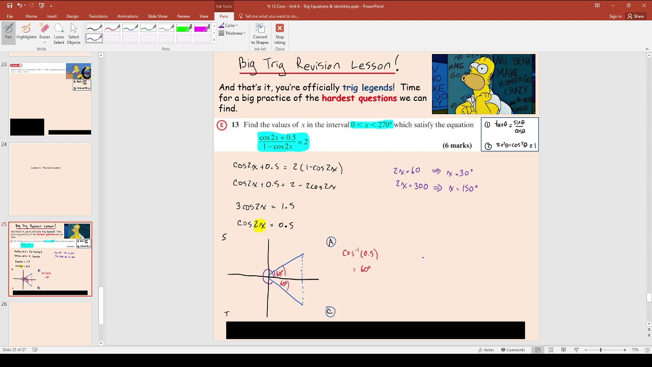 Year 12 Maths - Big Trig Revision Lesson (Lesson 6) - YouTube